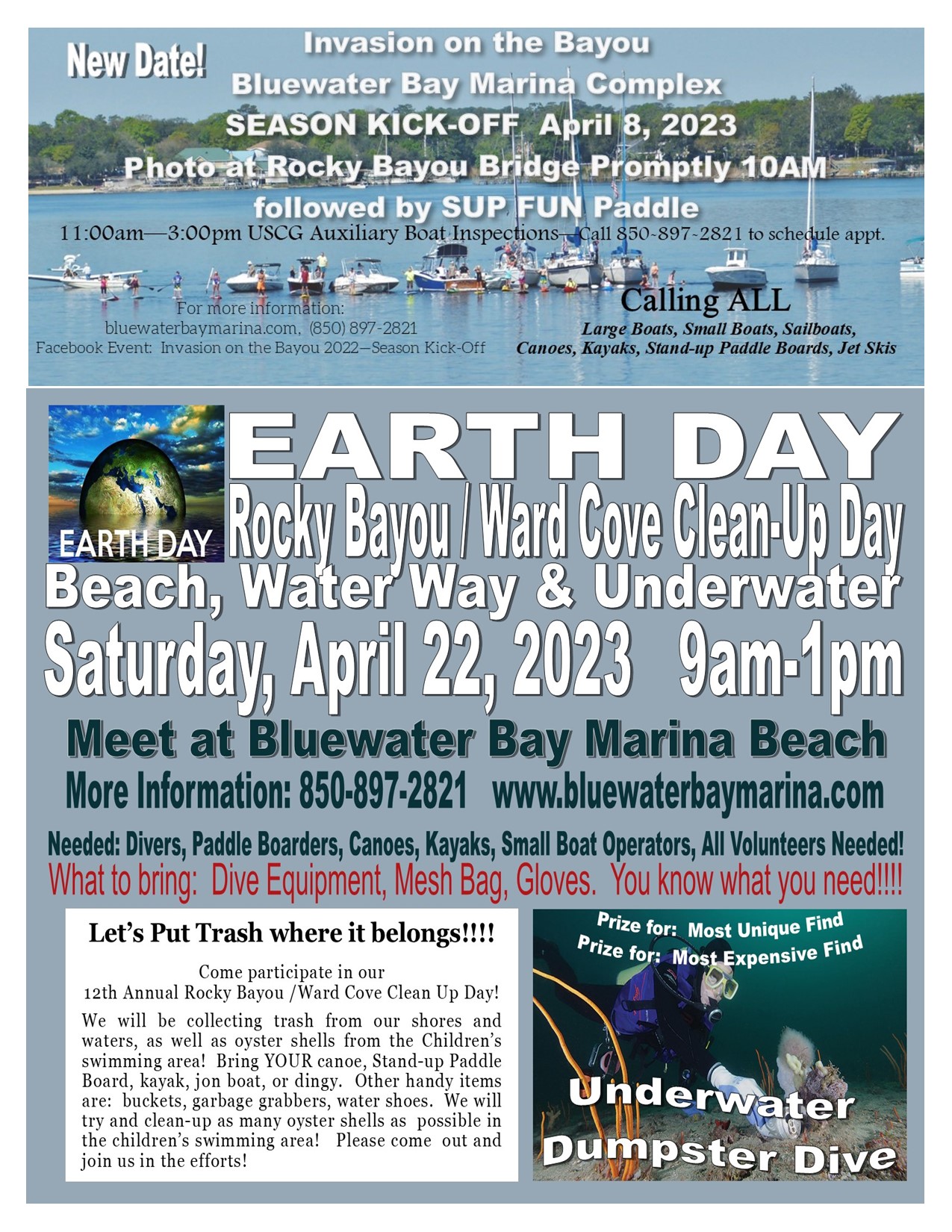 April Newsletter & Calendar – Bluewater Bay Marina Complex